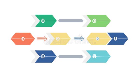 Linear Process Flow with Directional Arrows, Vector Design Generative ...