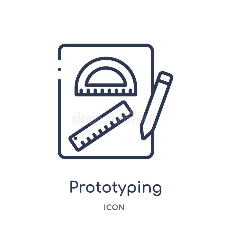 Linear Prototyping Icon from General Outline Collection. Thin Line ...
