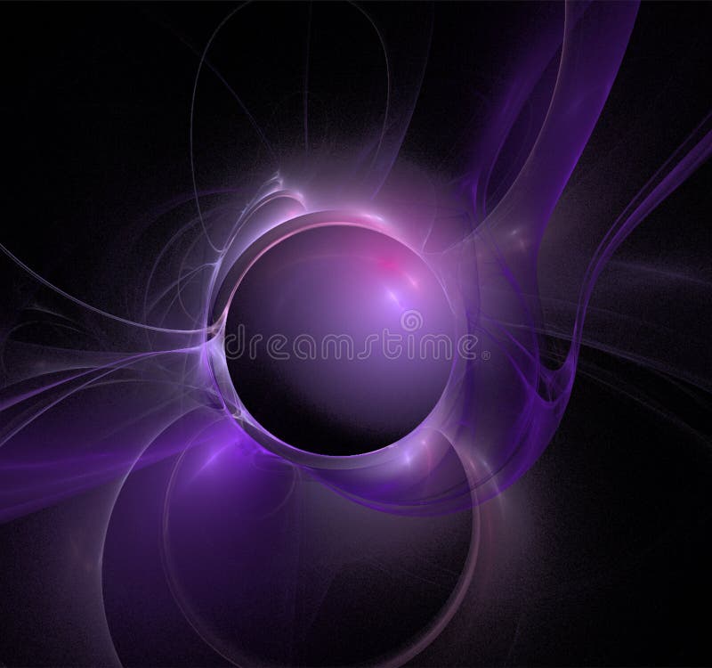 Linear Purple Abstract Pattern on Black, Color Digital Graphics ...