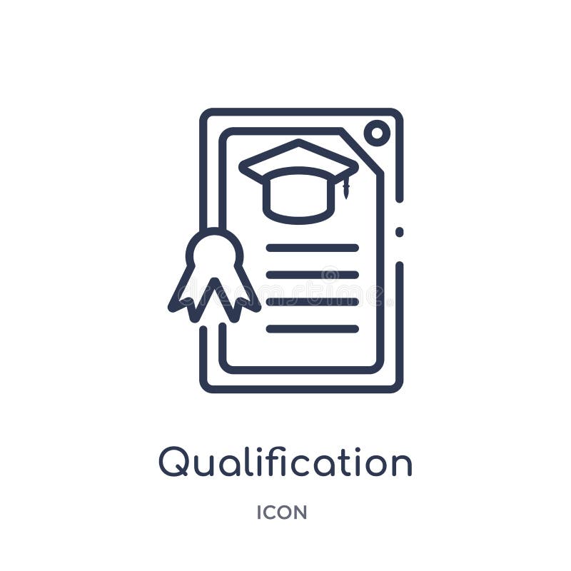 Linear Qualification Icon from Elearning and Education Outline ...