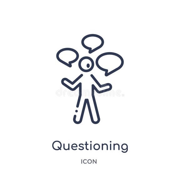 Linear Questioning Icon from Activity and Hobbies Outline Collection ...