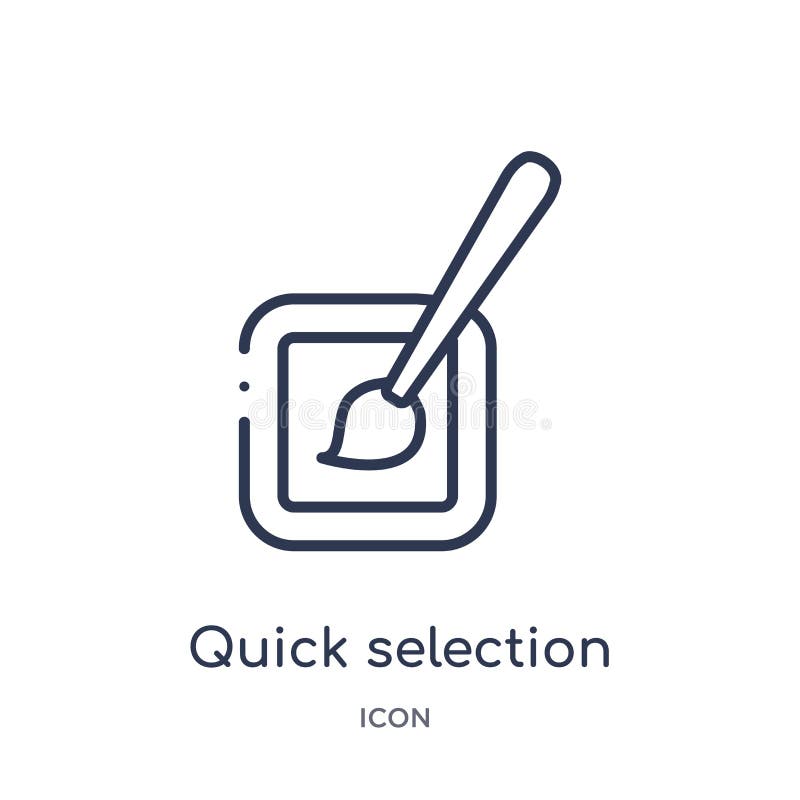 Linear Quick Selection Icon from Geometry Outline Collection. Thin Line ...