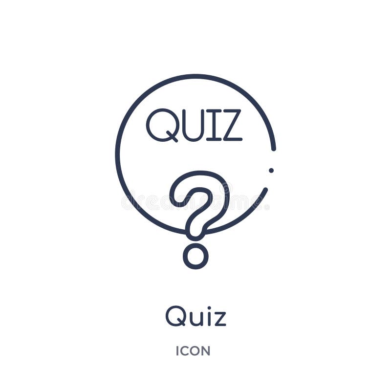 Linear Quiz Icon from General Outline Collection. Thin Line Quiz Icon ...