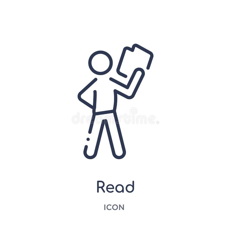 Linear Read Icon from Activity and Hobbies Outline Collection. Thin ...