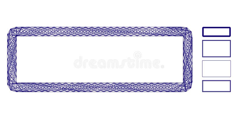 Linear Rectangle Frame Vector Mesh Stock Vector - Illustration of ...