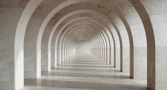 Linear Repetition. an Architectural Study of Arches, Shadows, and ...