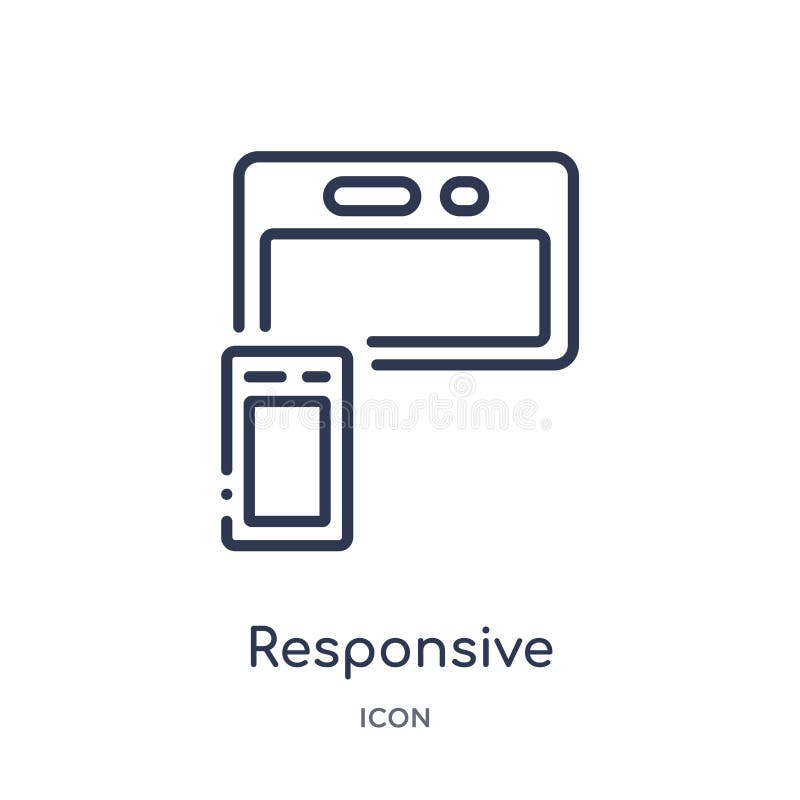 Responsive Icon. Line Style Icon Design. UI. Illustration of Responsive ...
