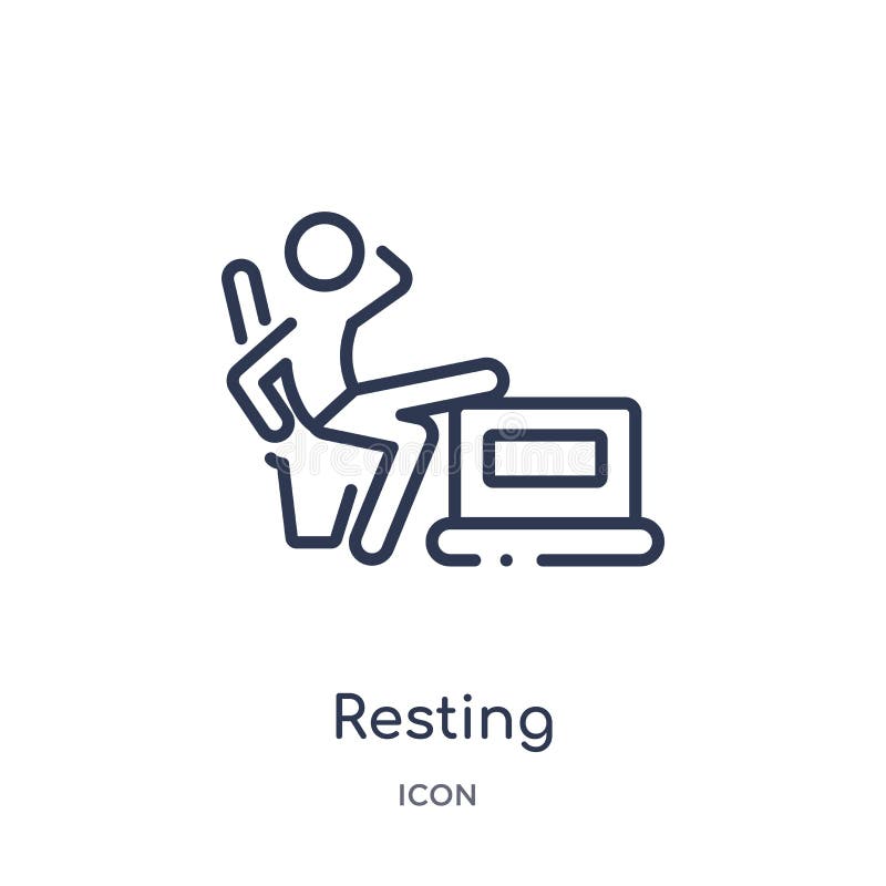 Resting Icon in Trendy Design Style. Resting Icon Isolated on White ...