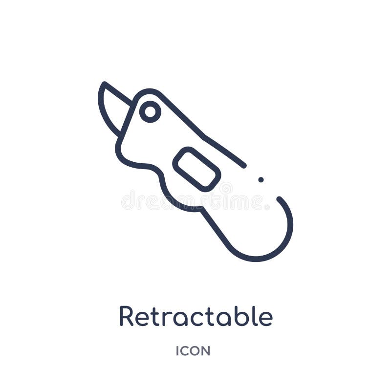 Linear Retractable Trimming Knife Icon from Construction Tools Outline ...