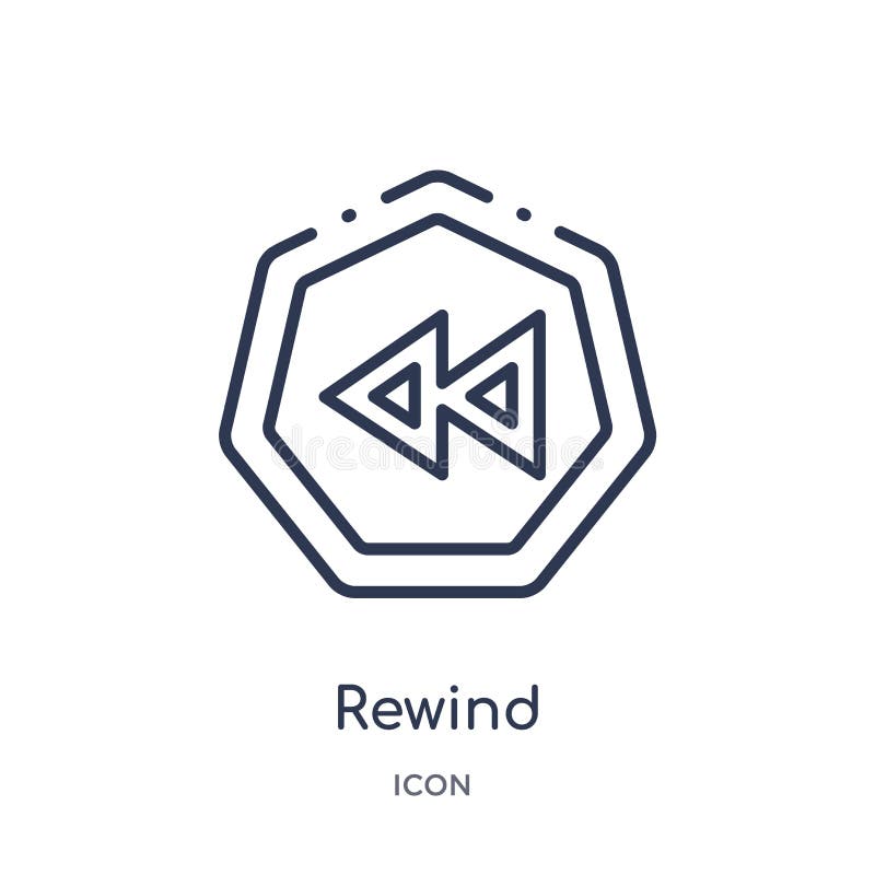 Rewind Icon in Trendy Design Style. Rewind Icon Isolated on White ...
