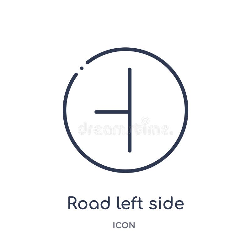 Linear T Road Intersection Icon from Maps and Flags Outline Collection ...