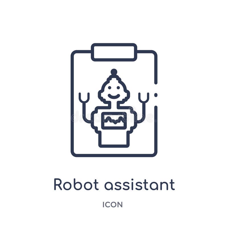 Linear Robot Assistant Icon from Artificial Intellegence and Future ...