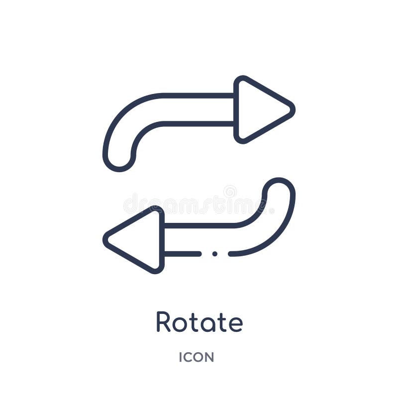 Linear Rotate Icon from Geometry Outline Collection. Thin Line Rotate ...
