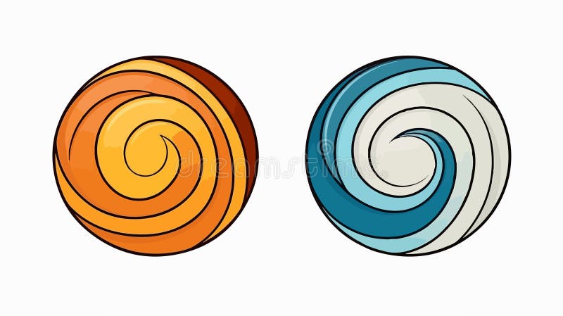 Linear Round Vector Element Cartoon Illustration Stock Illustration ...