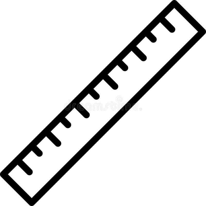 Linear Ruler Icon As an Editable Outline for Your Design Stock Vector ...