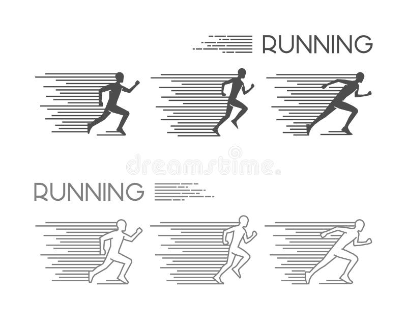 Linear running symbol stock illustration. Illustration of lifestyle ...