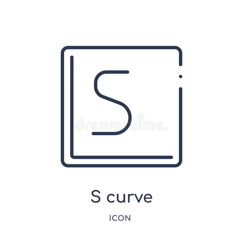 Linear S Curve Icon from Edit Outline Collection. Thin Line S Curve ...