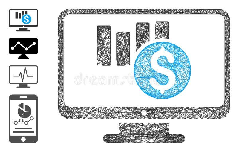 Sales Monitoring Linear Icons Set. Insights, Analysis, Metrics ...