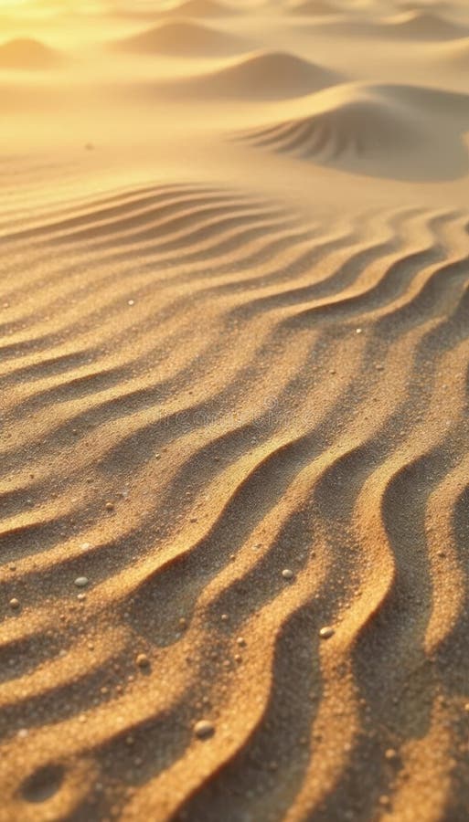 Linear Sand Patterns, Rhythmic Wave Like Formations, Sunlit , Natural ...