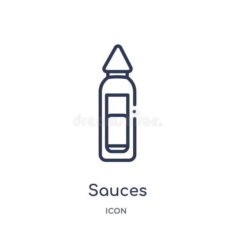 Sauces Icon, Black Vector Sign with Editable Strokes, Concept ...