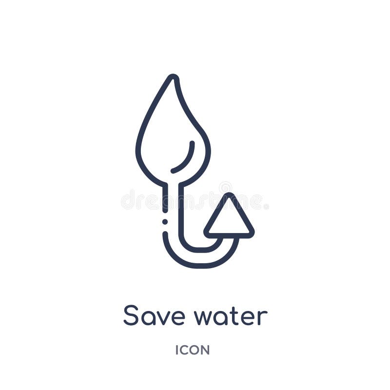 Linear Save Water Icon from Ecology Outline Collection. Thin Line Save ...