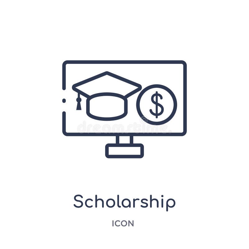 Linear Scholarship Icon from Elearning and Education Outline Collection ...