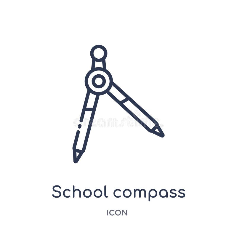 School Compass Icon in Trendy Design Style. School Compass Icon ...