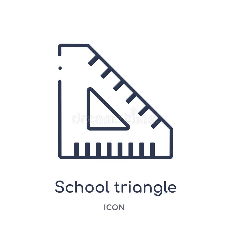 Linear School Triangle Icon from Edit Tools Outline Collection. Thin ...
