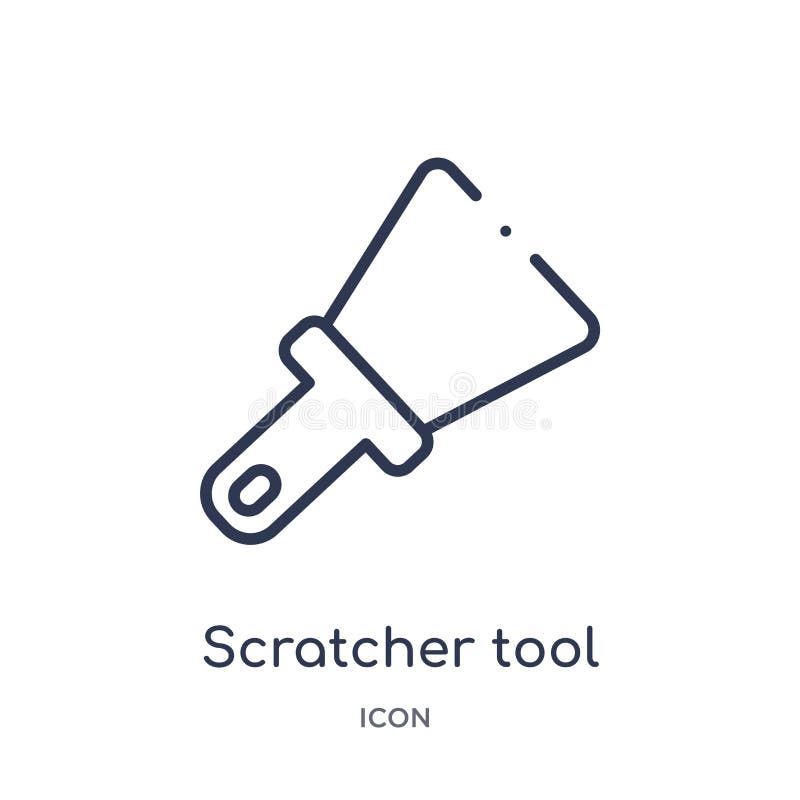 Linear Scratcher Tool Icon from Construction Tools Outline Collection ...