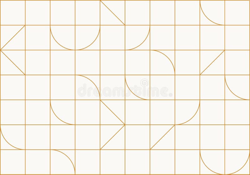 Linear Seamless Art Deco Pattern Beige Stock Illustration ...