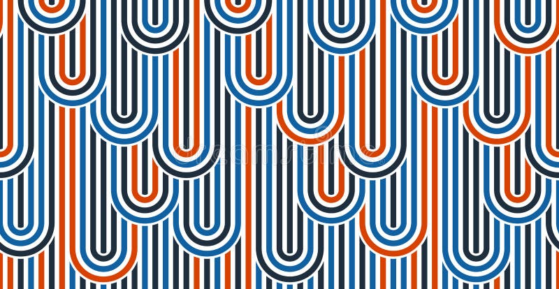 Linear Seamless Background with Twisted Lines, Vector Abstract ...