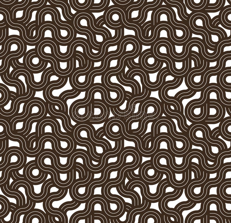 Linear Seamless Background with Twisted Lines, Vector Abstract ...