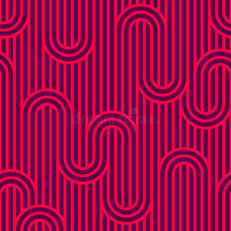 Linear Seamless Background with Twisted Lines, Vector Abstract ...