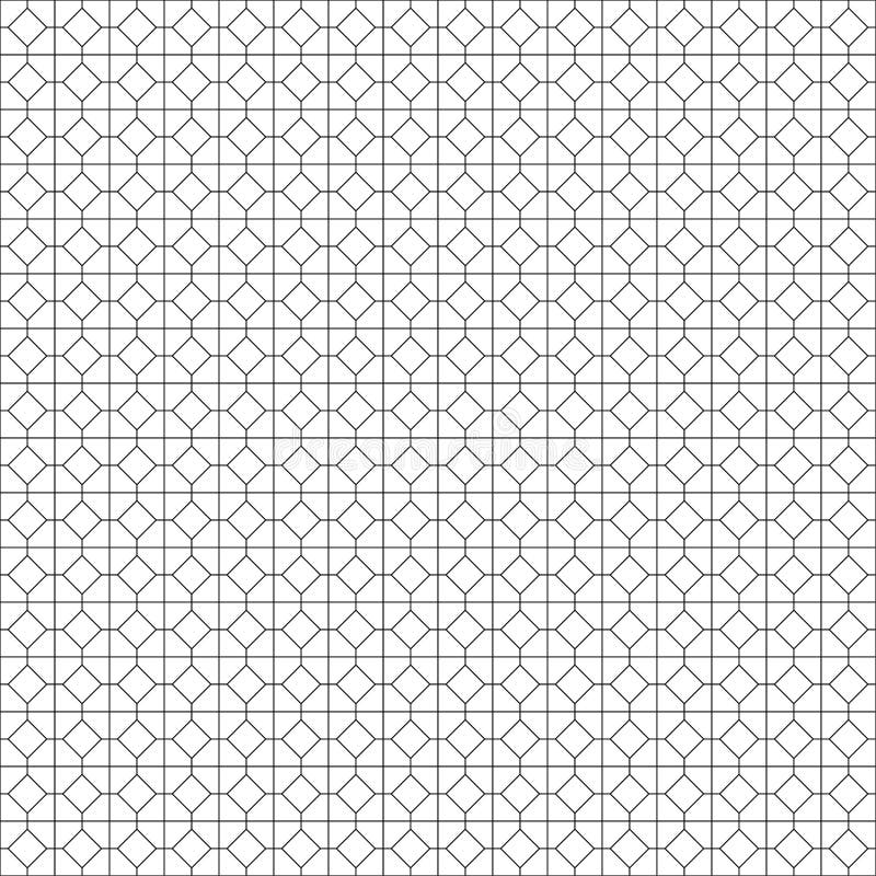 Linear Seamless Vector Pattern Made with Lines,rhombus, Squares and ...