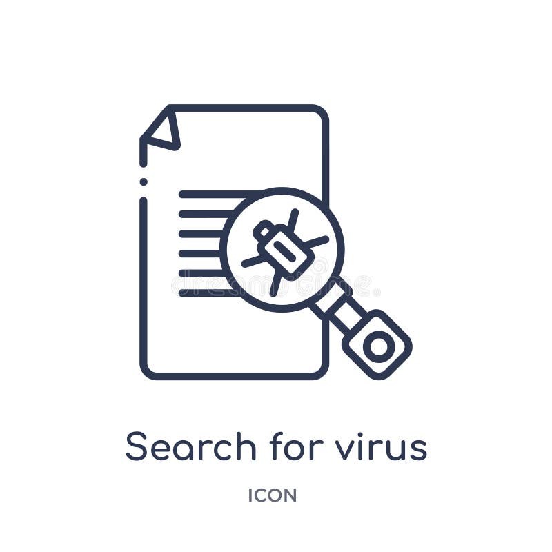 Linear Search for Virus Icon from Internet Security Outline Collection ...