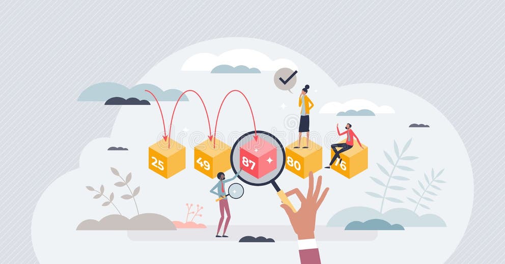 Linear or Sequential Search Method To Find Element Tiny Person Concept ...