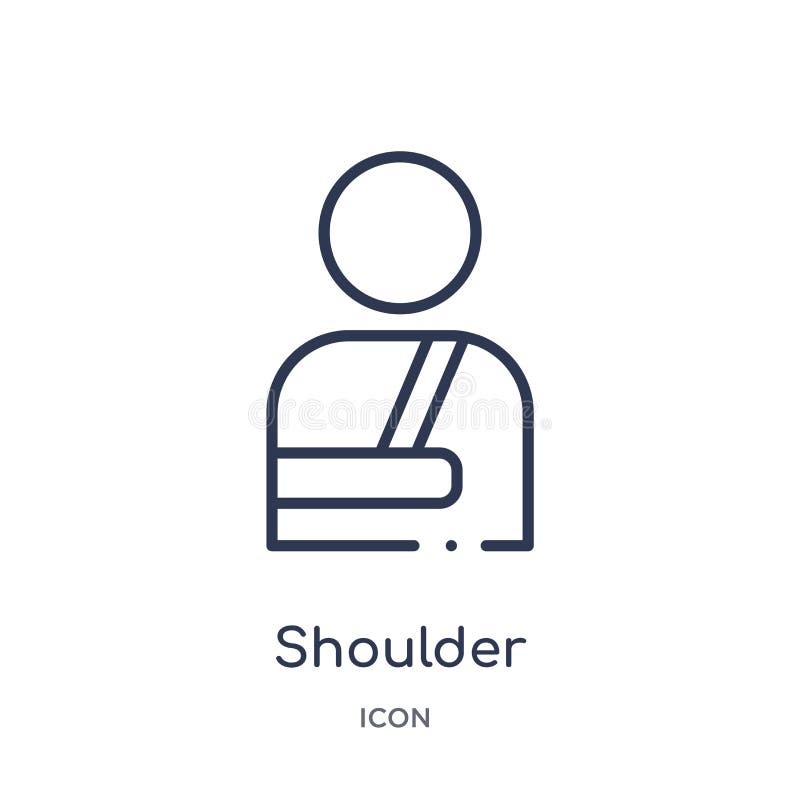 Shoulder Orthosis Icon in Vector, Linear Illustration Stock Vector ...