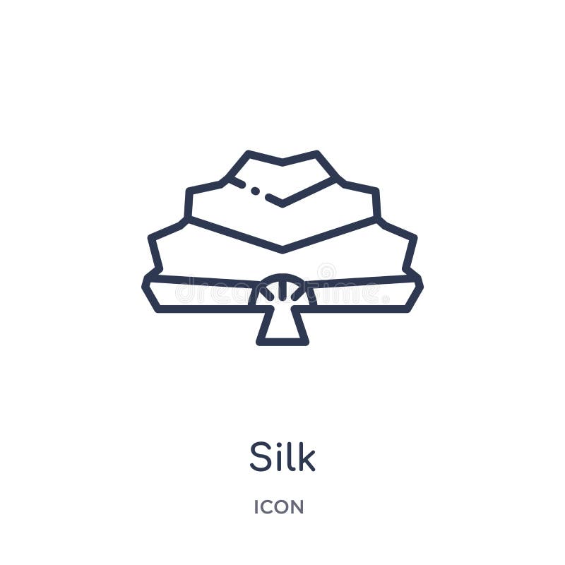 Linear Silk Icon from Asian Outline Collection. Thin Line Silk Vector ...