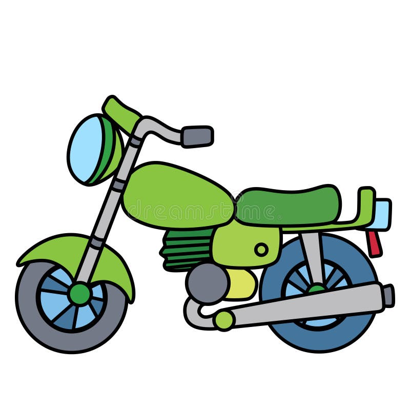 Linear Simple Motorcycle Separated on White Space Stock Vector ...