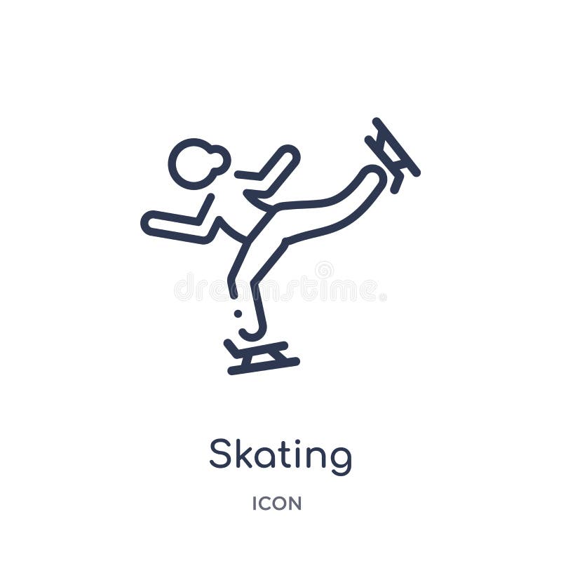 Linear Skating Icon from Activity and Hobbies Outline Collection. Thin ...