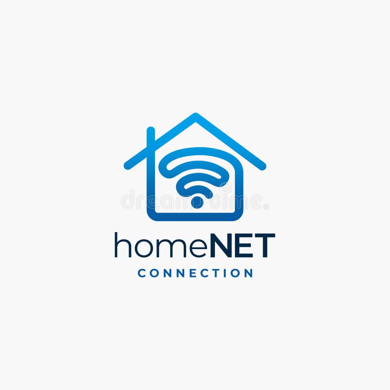 Linear Smart Home Net Service , Wireless House Logo Vector Icon Stock ...