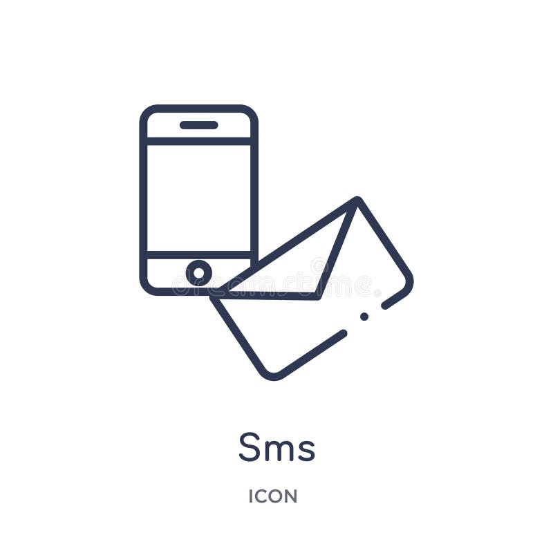 Linear Sms Icon from Electrian Connections Outline Collection. Thin ...