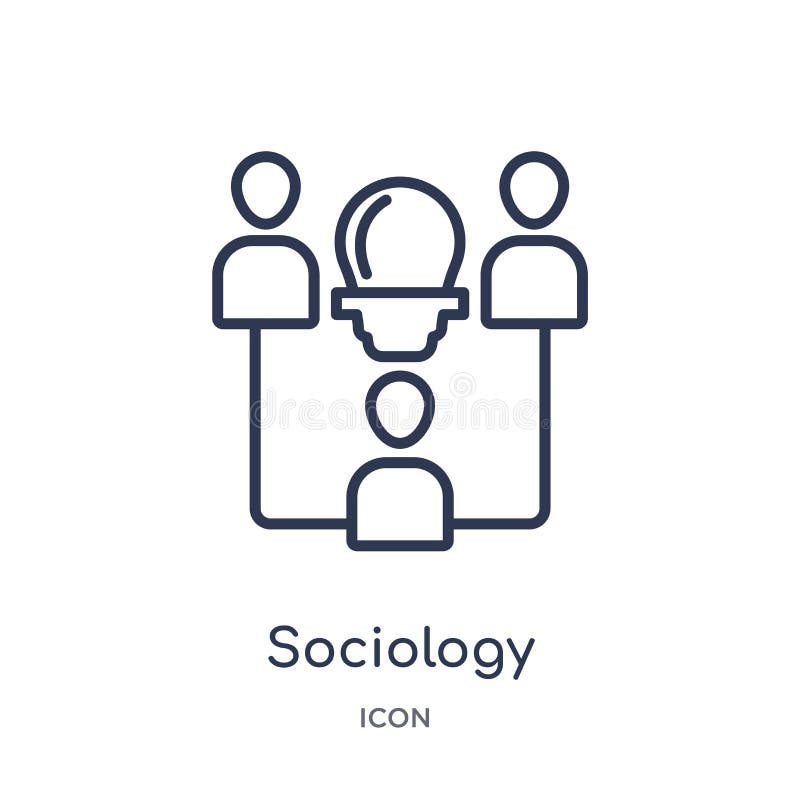 Linear Sociology Icon from Elearning and Education Outline Collection ...