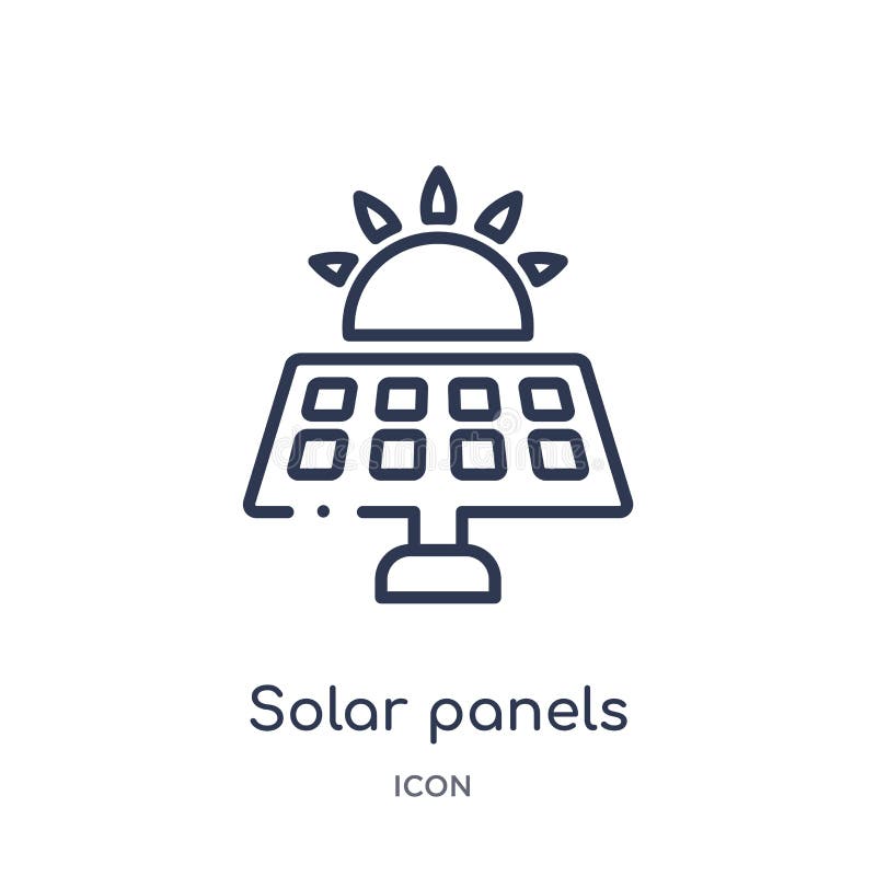 Linear Solar Energy Icon from Ecology Outline Collection. Thin Line ...