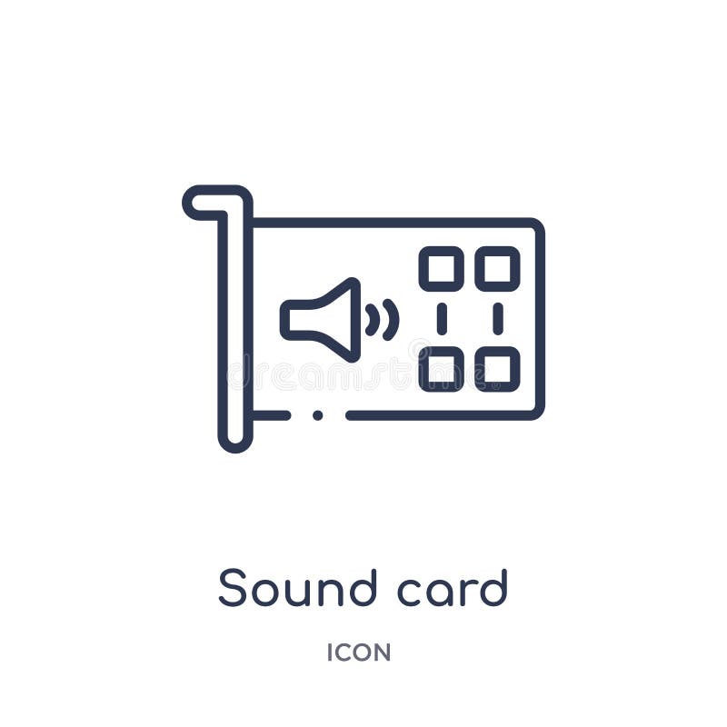Sound Card Icon in Trendy Design Style. Sound Card Icon Isolated on ...