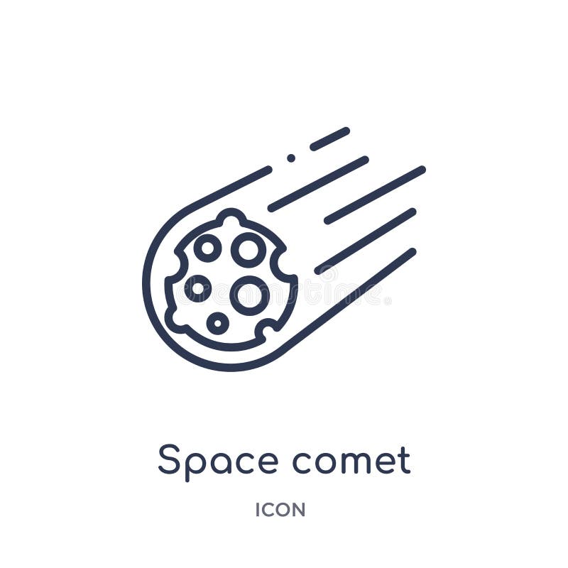 Linear Space Comet Icon from Meteorology Outline Collection. Thin Line ...