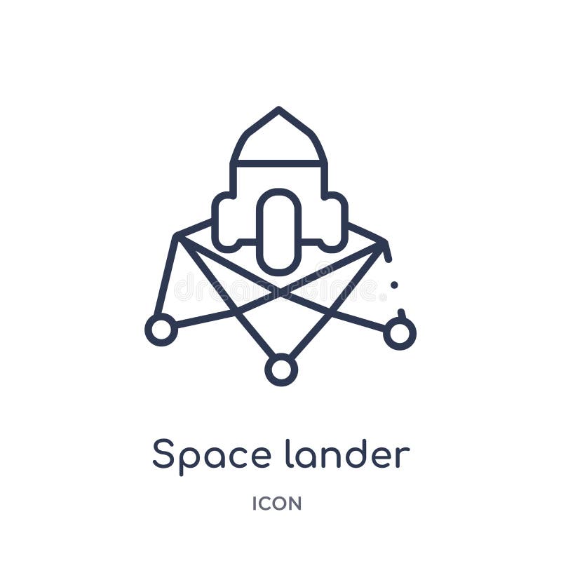 Linear Space Lander Icon from Astronomy Outline Collection. Thin Line ...