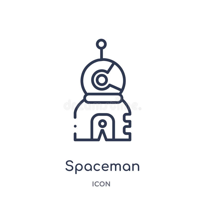 Linear Spaceman Icon from Astronomy Outline Collection. Thin Line ...