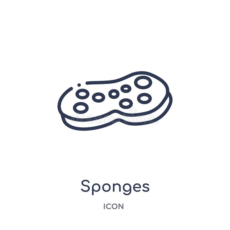 Linear Sponges Icon from Cleaning Outline Collection. Thin Line Sponges ...