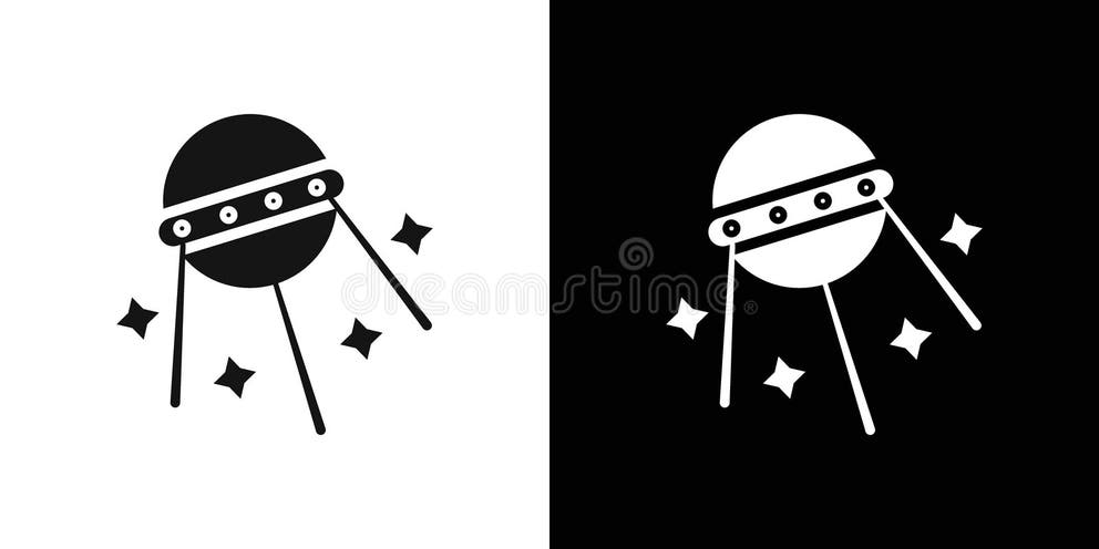 Linear Sputnik Icon Flat Vector Set Outline Stock Vector - Illustration ...